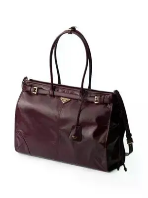Prada Bonnie Extra-large Leather Bag - Red