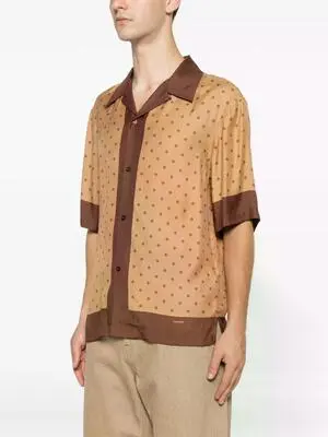 Sandro Monogram-pattern Shirt - Neutrals