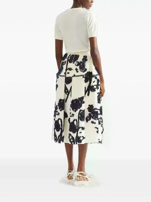 Erdem Embroidered Short-sleeve Sweater - Neutrals