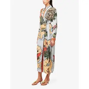 Farm Rio Printed Woven Midi Dress