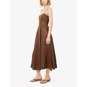 REFORMATION Neri Low-back Linen Maxi Dress