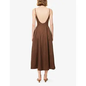 REFORMATION Neri Low-back Linen Maxi Dress