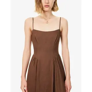 REFORMATION Neri Low-back Linen Maxi Dress