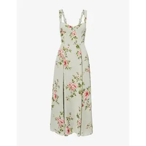 REFORMATION Lela Floral-print Woven Midi Dress - Chorus