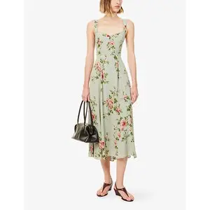 REFORMATION Lela Floral-print Woven Midi Dress - Chorus