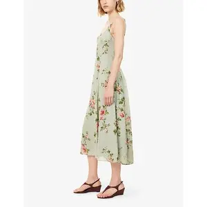 REFORMATION Lela Floral-print Woven Midi Dress - Chorus