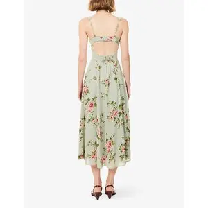 REFORMATION Lela Floral-print Woven Midi Dress - Chorus