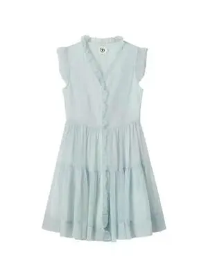 B+AB Ruffled Mini Dress - Blue