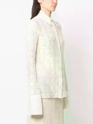 Sportmax Sava Floral-lace Fitted Shirt