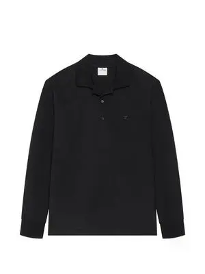 COURREGES Ac Logo-detail Polo Shirt - Black