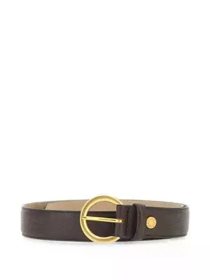GIANNI CHIARINI Hammered Calf Leather Padded Belt - Brown