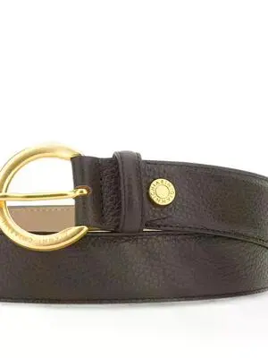 GIANNI CHIARINI Hammered Calf Leather Padded Belt - Brown