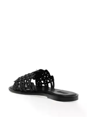 Dragon Diffusion Woven Zig Zag Sandals - Black