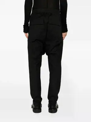 Rick Owens Dietrich Drawstring Drop-crotch Trousers - Black