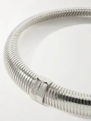 JULIETTA Opyum Rhodium-plated Moonstone Necklace - Silver