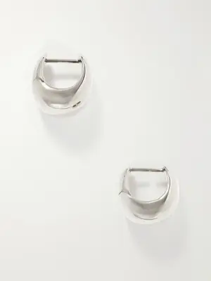 Lié Studio Sterling Sculptural Hoop Earrings - Silver