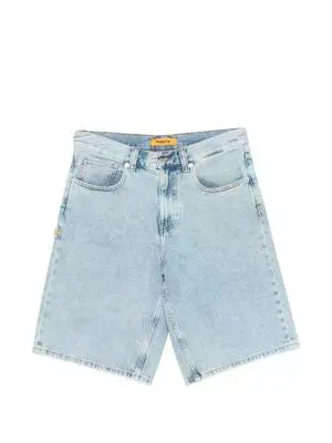 REPLAY Acid Wash Denim Shorts - Blue