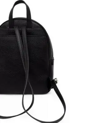 ERMANNO FIRENZE Logo Plaque Pebbled Leather Backpack