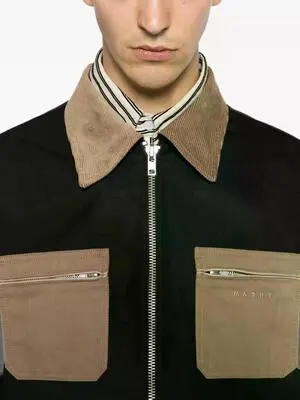 Marni Contrast-collar Patch-pocket Jacket