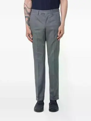 PT TORINO Tailored Pressed-crease Trousers - Grey