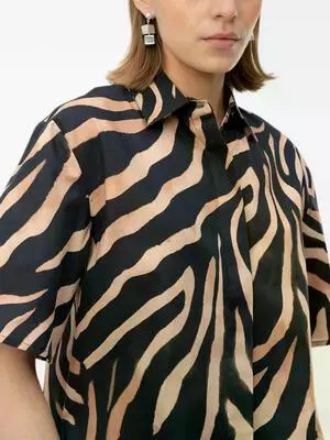 Hugo Zebra Print Short Sleeve Shirt