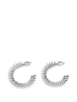 ALLSAINTS Ribbed Hoop Earrings - Silver