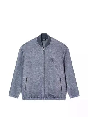 Giorgio Armani Zip-up Jacket With Embroidered Logo Patch