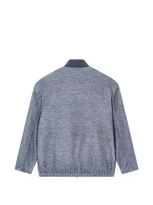 Giorgio Armani Zip-up Jacket With Embroidered Logo Patch