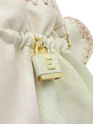 ERMANNO FIRENZE Tote Bag With Woven Trim And Padlock Detail