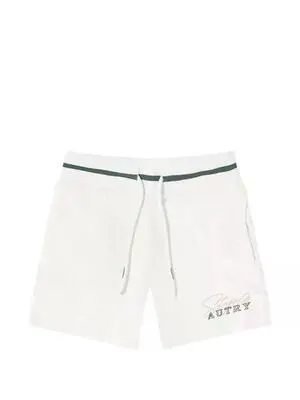 AUTRY Logo Embroidered Track Shorts - Neutrals
