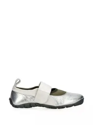 WALES BONNER Metallic Touch-strap Ballet Flats
