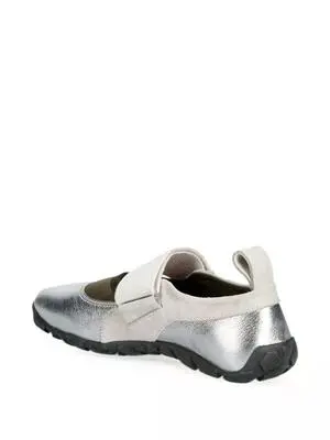 WALES BONNER Metallic Touch-strap Ballet Flats