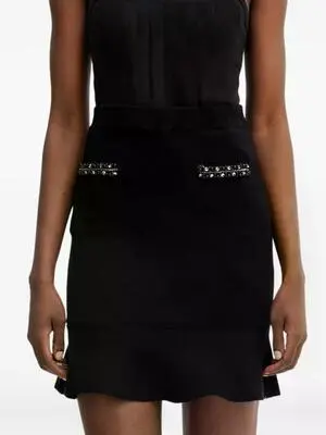 Guess Bead-embellished Ruffled Mini Skirt