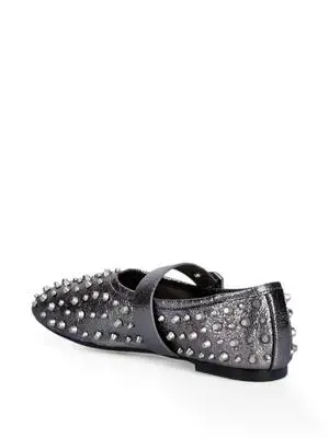 ALLSAINTS Studded Buckle Ballet Flats