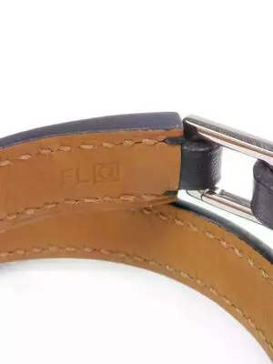 Hermès 2013 Rivale Double Tour Calf Leather Bracelet - Silver