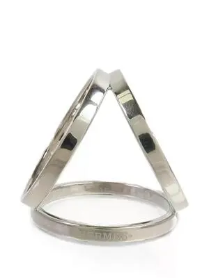 Hermès Trio Scarf Ring In -tone Metal - Silver