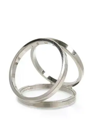 Hermès Trio Scarf Ring In -tone Metal - Silver