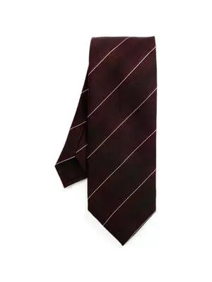 TOM FORD Silk Diagonal Stripe Neck Tie - Red