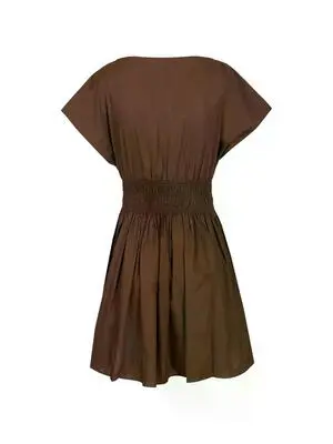 Matteau Organic Cotton Shirred Waist Mini Dress
