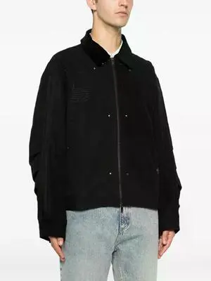 Adidas Premium Essentials Corduroy-collar Logo-embroidered Bomber Jacket - Black