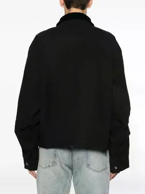 Adidas Premium Essentials Corduroy-collar Logo-embroidered Bomber Jacket - Black