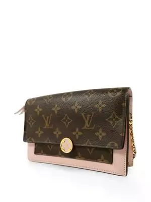 LOUIS VUITTON Monogram Chain Clutch Bag - Brown