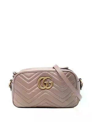 Gucci Gg Marmont Matelassé Leather Crossbody Bag - Brown