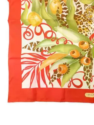 FERRAGAMO Floral-print Scarf - Red