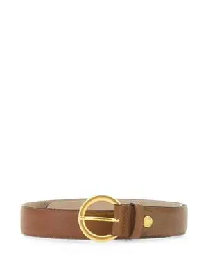 GIANNI CHIARINI Leather Belt With Engraved Logo - Brown