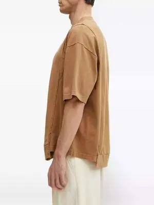Undercover Slogan-print Raw-edge T-shirt - Brown