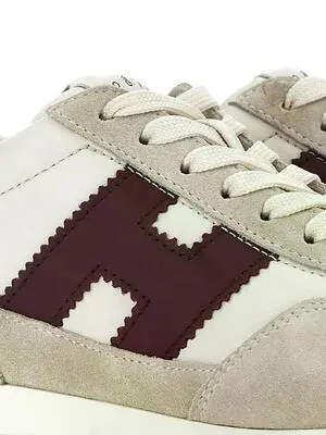 Hogan Athletic Suede And Nappa Leather Lace-up Sneakers - Neutrals
