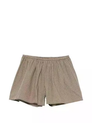 Enza Costa Plaid Pattern Shorts
