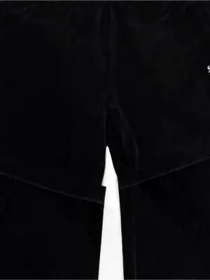 SINCLAIR Velour Logo Print Tapered Trousers