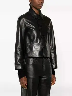Zadig&Voltaire Leather Button-up Jacket